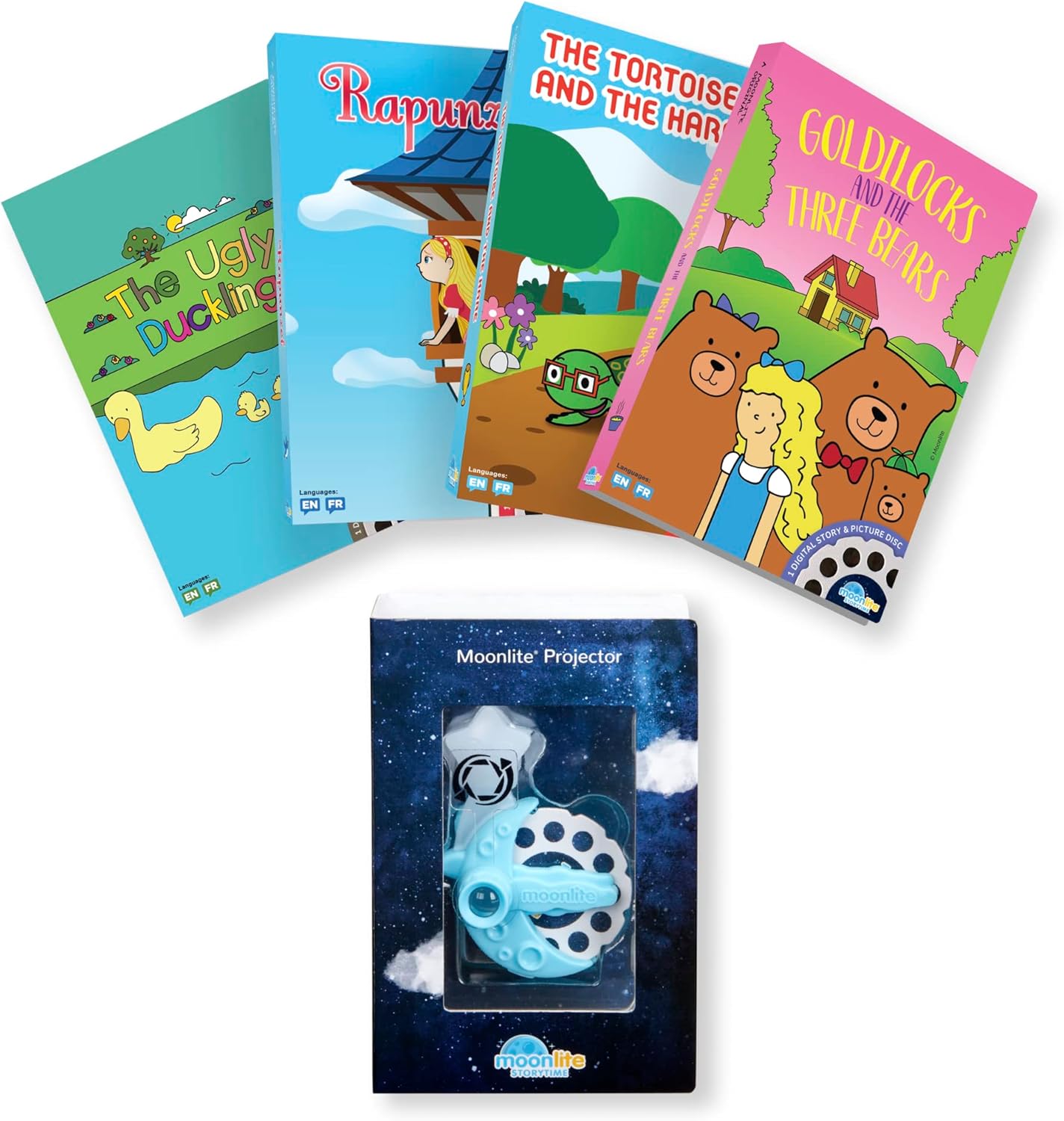 Amazon.com: Moonlite Storytime Mini Projector with 4 Fairy Tale Stories ...