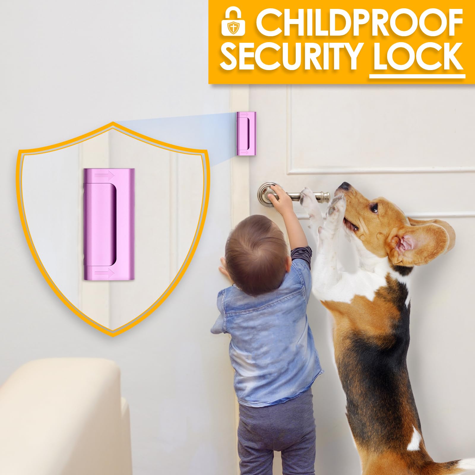 Snapklik.com : Home Security Door Reinforcement Lock: Metal Door Locks ...