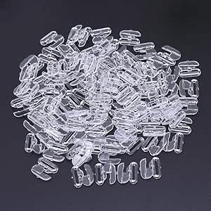 Amazon.com: 50 Pcs Plastic Swimsuit Bra Hooks Transparent Bra Strap ...
