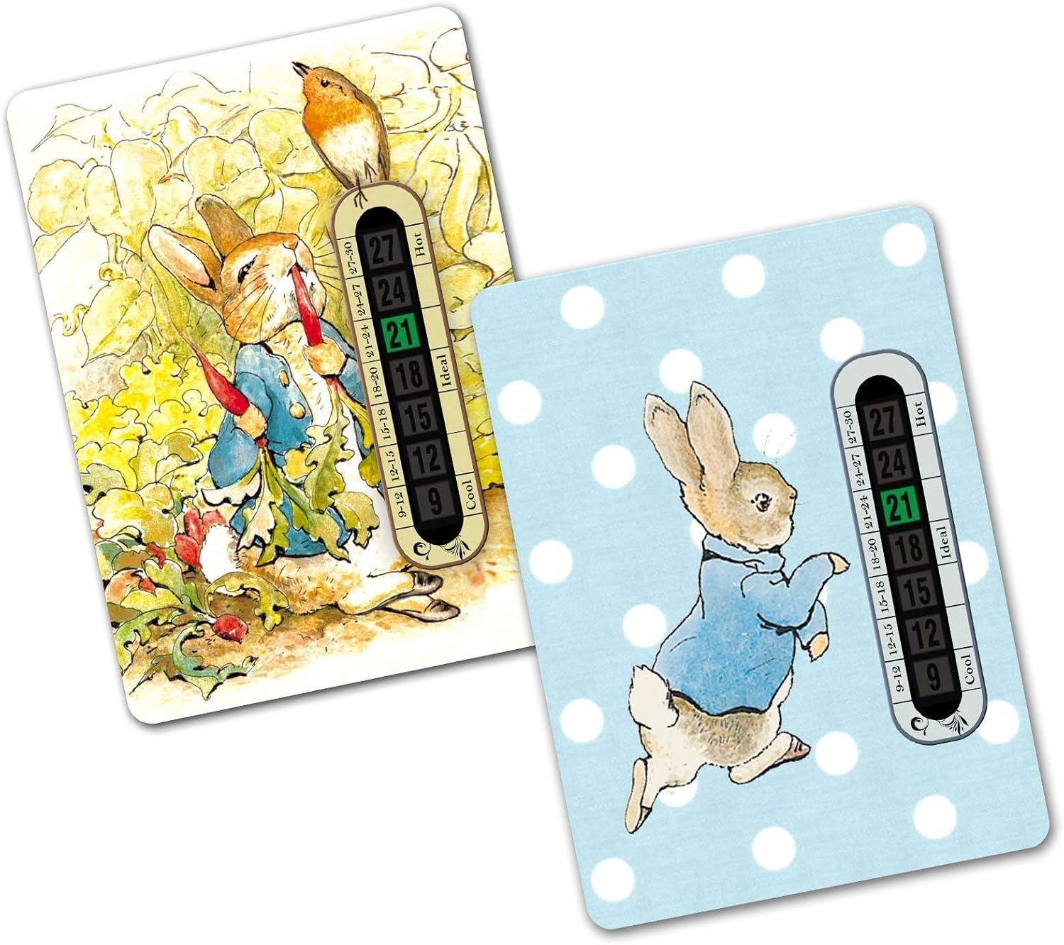 Twin Pack - Peter Rabbit Nursery and Room Thermometer for Baby/Child (2 ...
