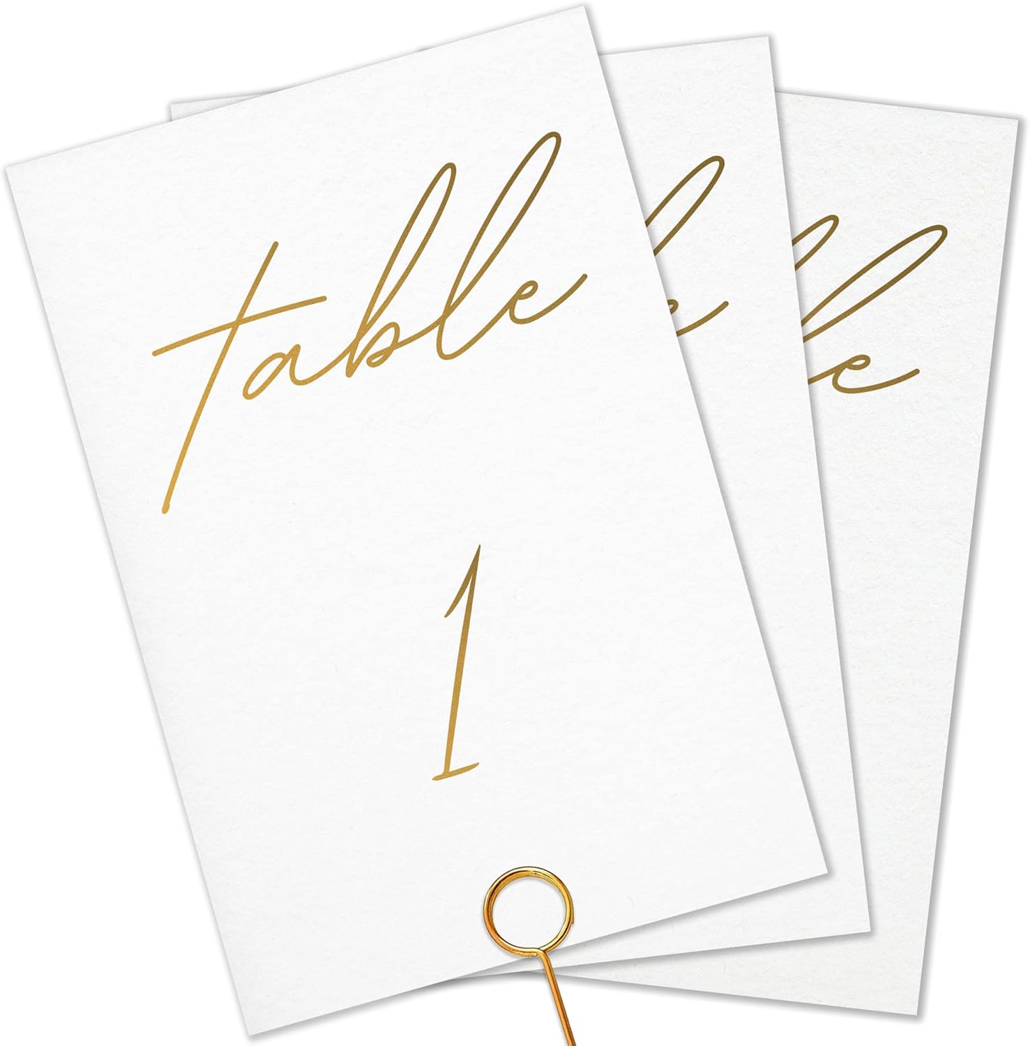 Amazon.com: Twistionery Gold Table Numbers - Wedding Reception Table ...