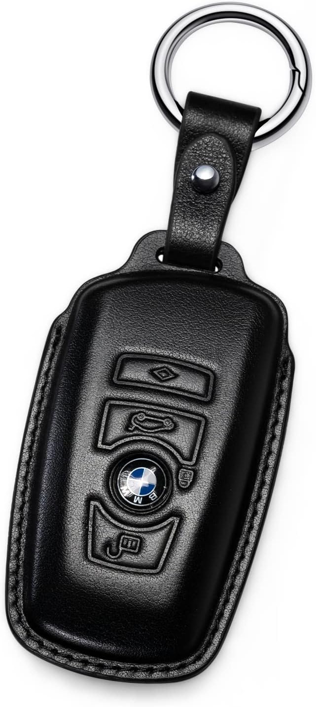 Amazon.com: M.JVisun Genuine Leather Key Fob Cover for BMW 1 Series 2 3 ...