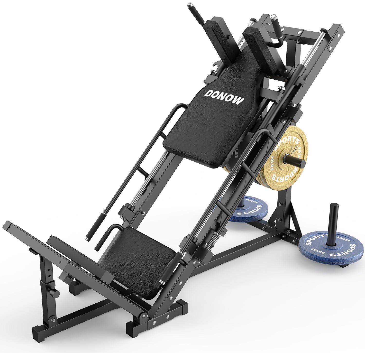Amazon.com : DONOW Leg Press Hack Squat Machine Combo, Adjustable Leg ...