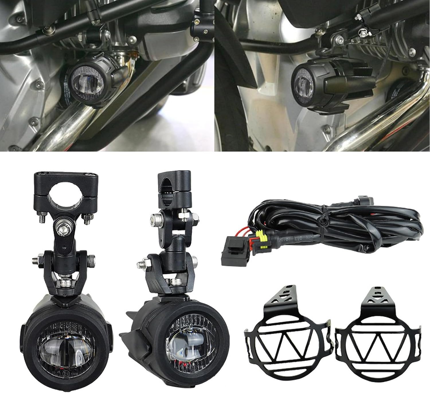 Amazon.com: Fancemot Motorcycle Fog Lights Compatible with BMW R1200GS ADV F800GS K1600, 40W ...