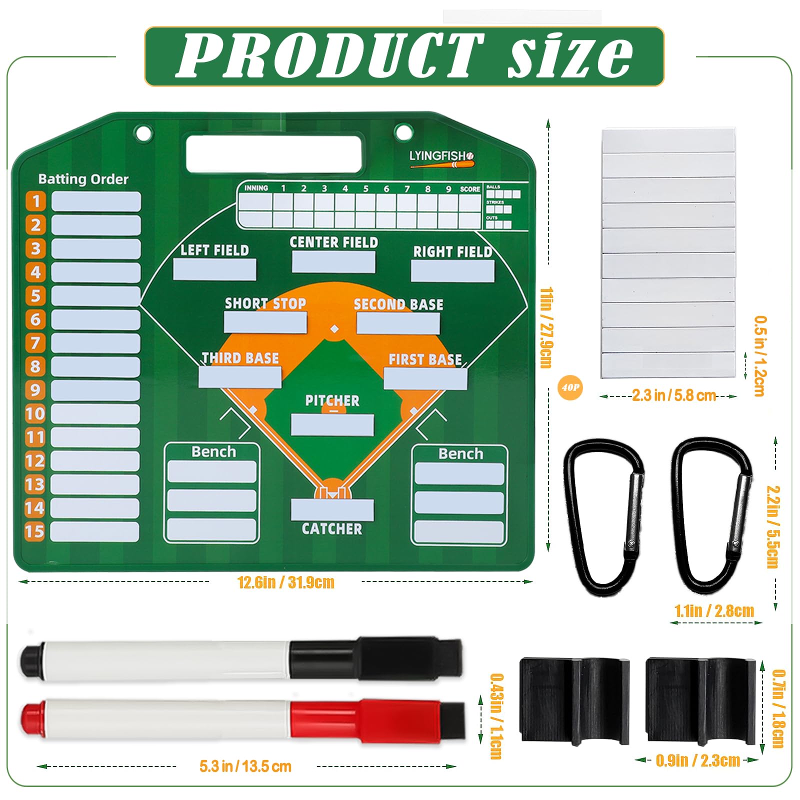 Snapklik.com : Magnetic Baseball Lineup BoardBaseball Lineup Cards ...