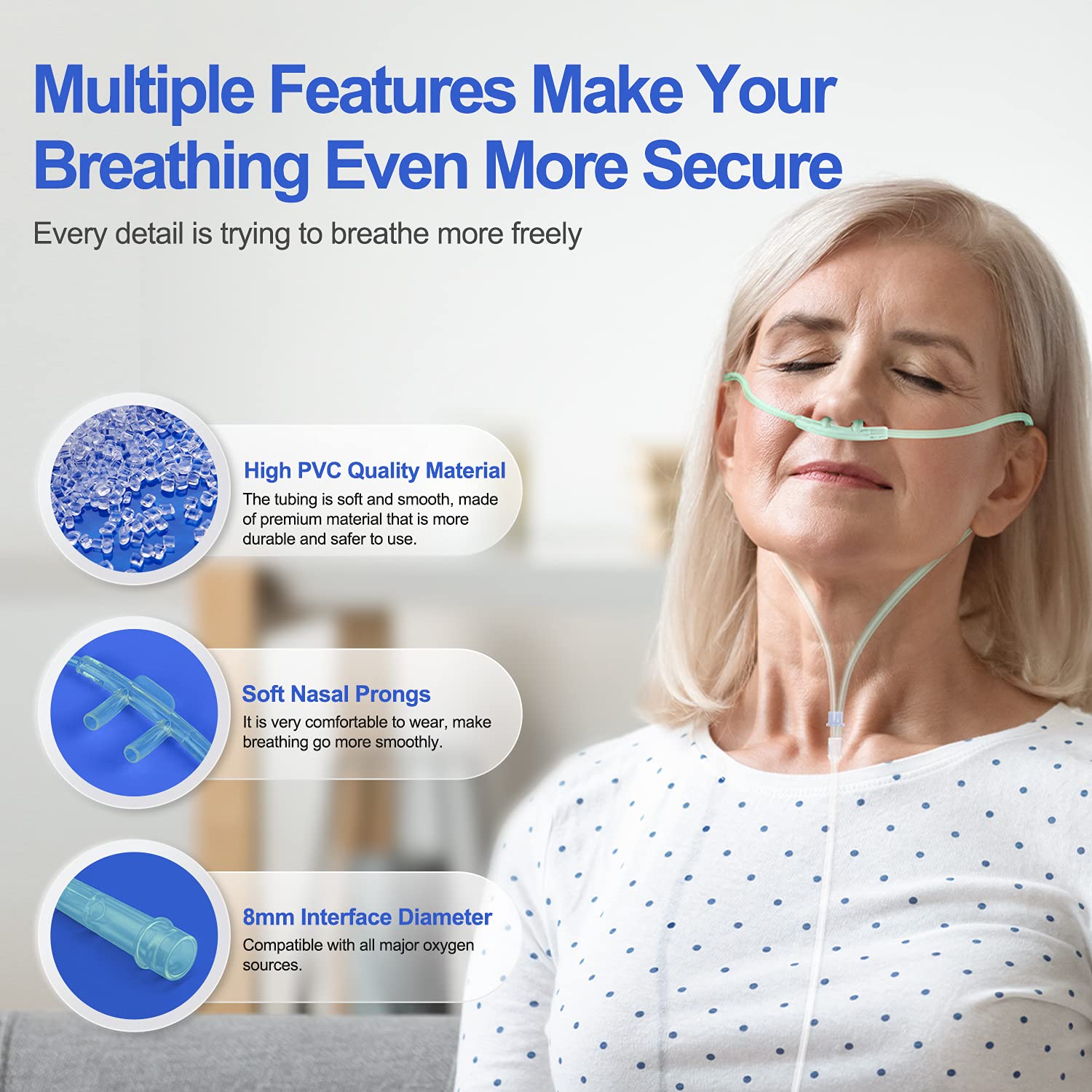 Buy 20PCS Adult Nasal Cannula for Oxygen Concentrator, 7 FT Cannula ...