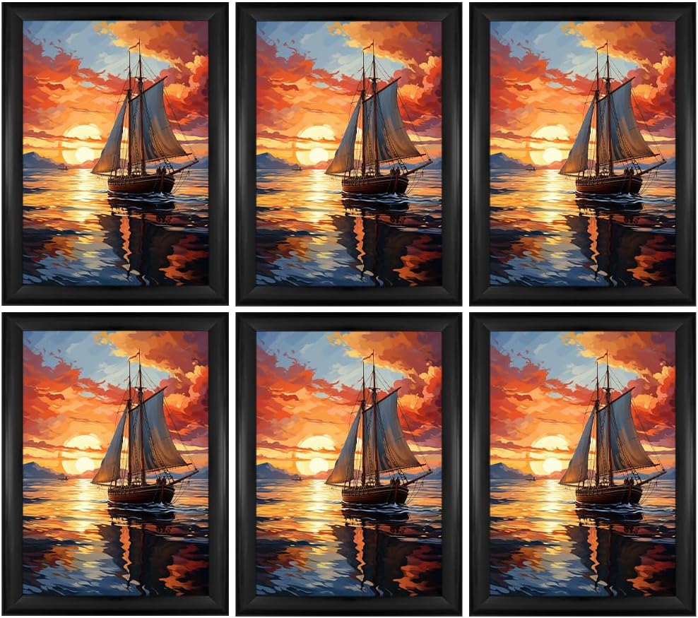 Pack of 6 - A4 Picture Frame Photo Frames Certificate Box Bulk Perspex ...