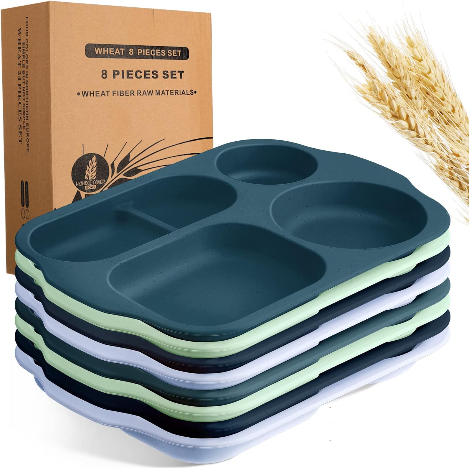 Amazon.com | Nordic Ware Meal Trays, Set of 4, Coastal Colors: Serving ...