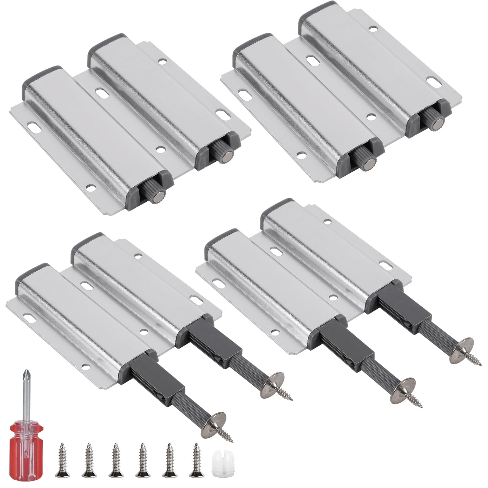 Amazon.com: 4 Pack Magnetic Push Latches Double Push to Open Door Latch ...