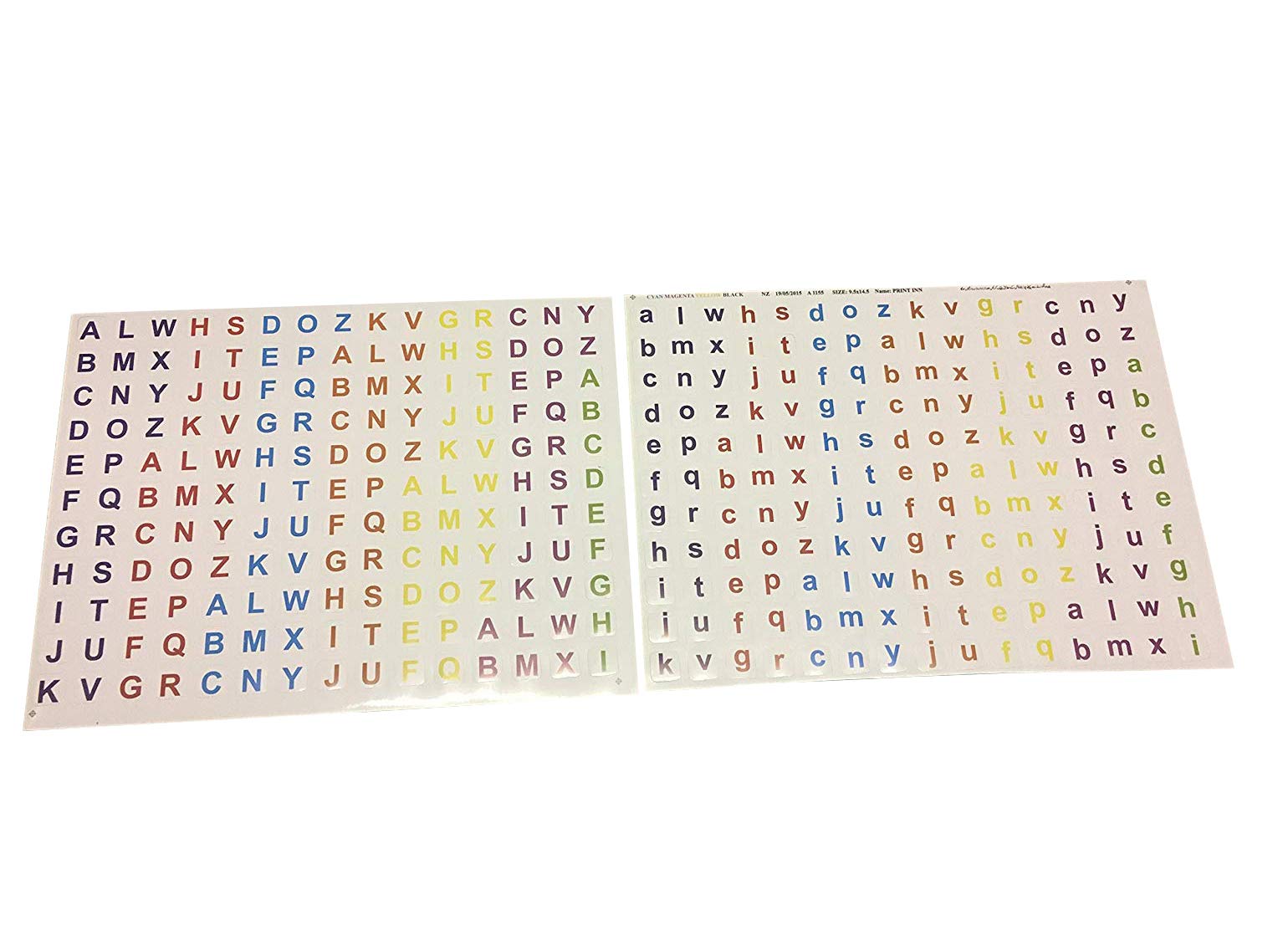 330 Alphabet Stickers 2 Sheets, Capital Small Alphabets Letters Self ...