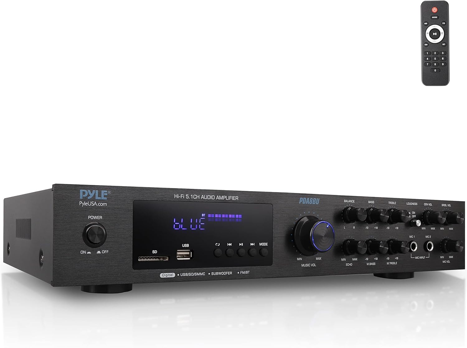 Brandclub - Pyle Wireless Bluetooth Audio Amplifier - 5 Channel Sound ...