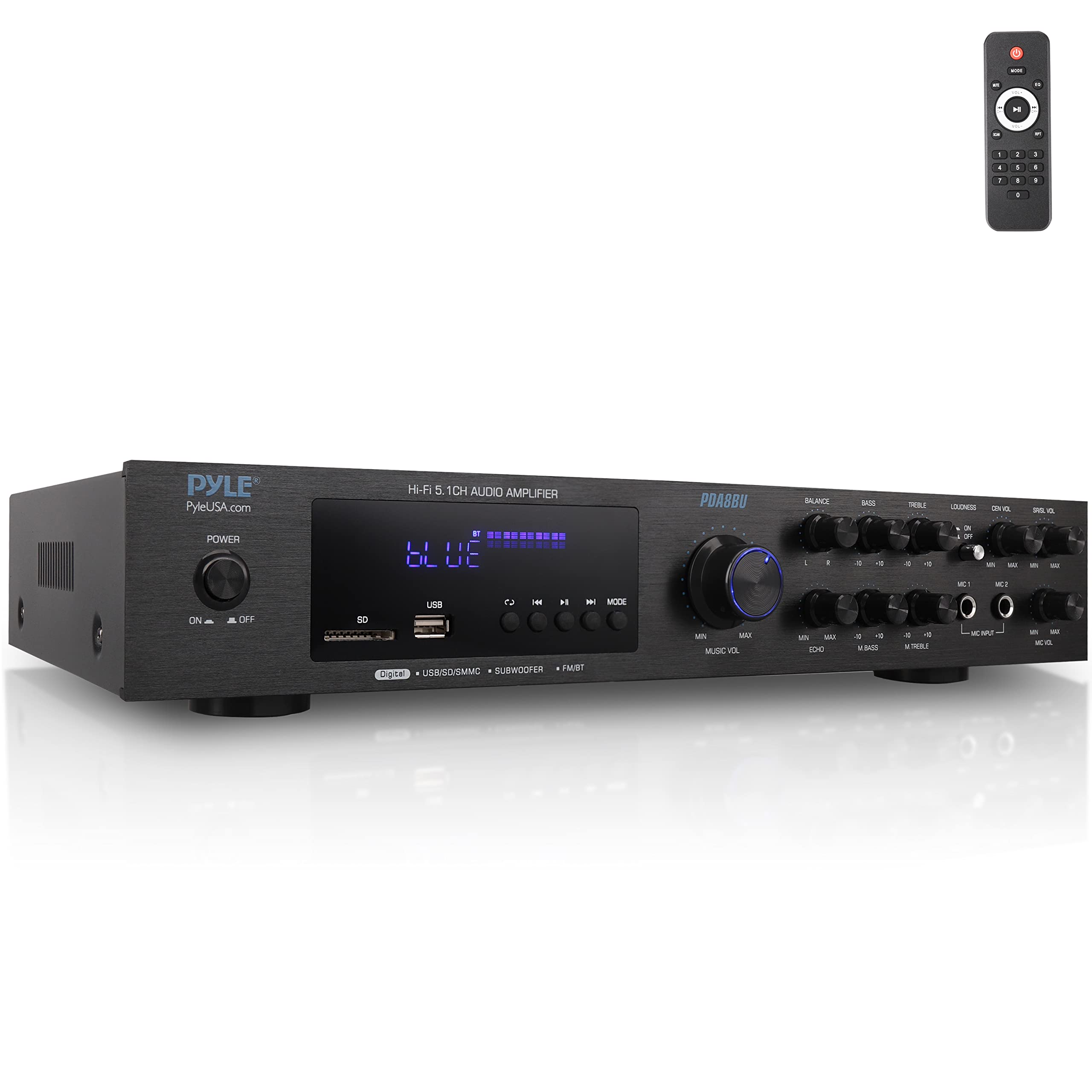 Amazon.com: Pyle Wireless Bluetooth Audio Amplifier - 5 Channel Sound ...