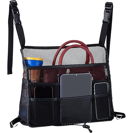Amazon.com: WLLWOO Car Net Pocket Handbag Holder Between Seats Back ...