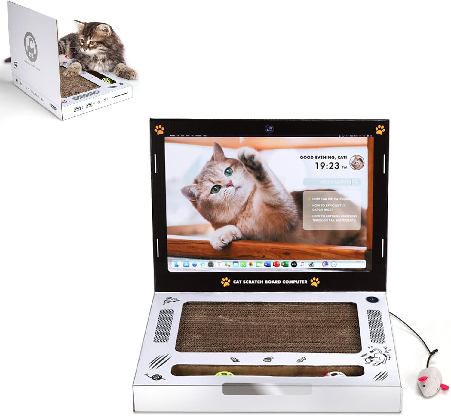 Amazon.com : Cat Scratcher,Laptop Scratcher Cat Toy,Cat Toys Scratch,3 ...