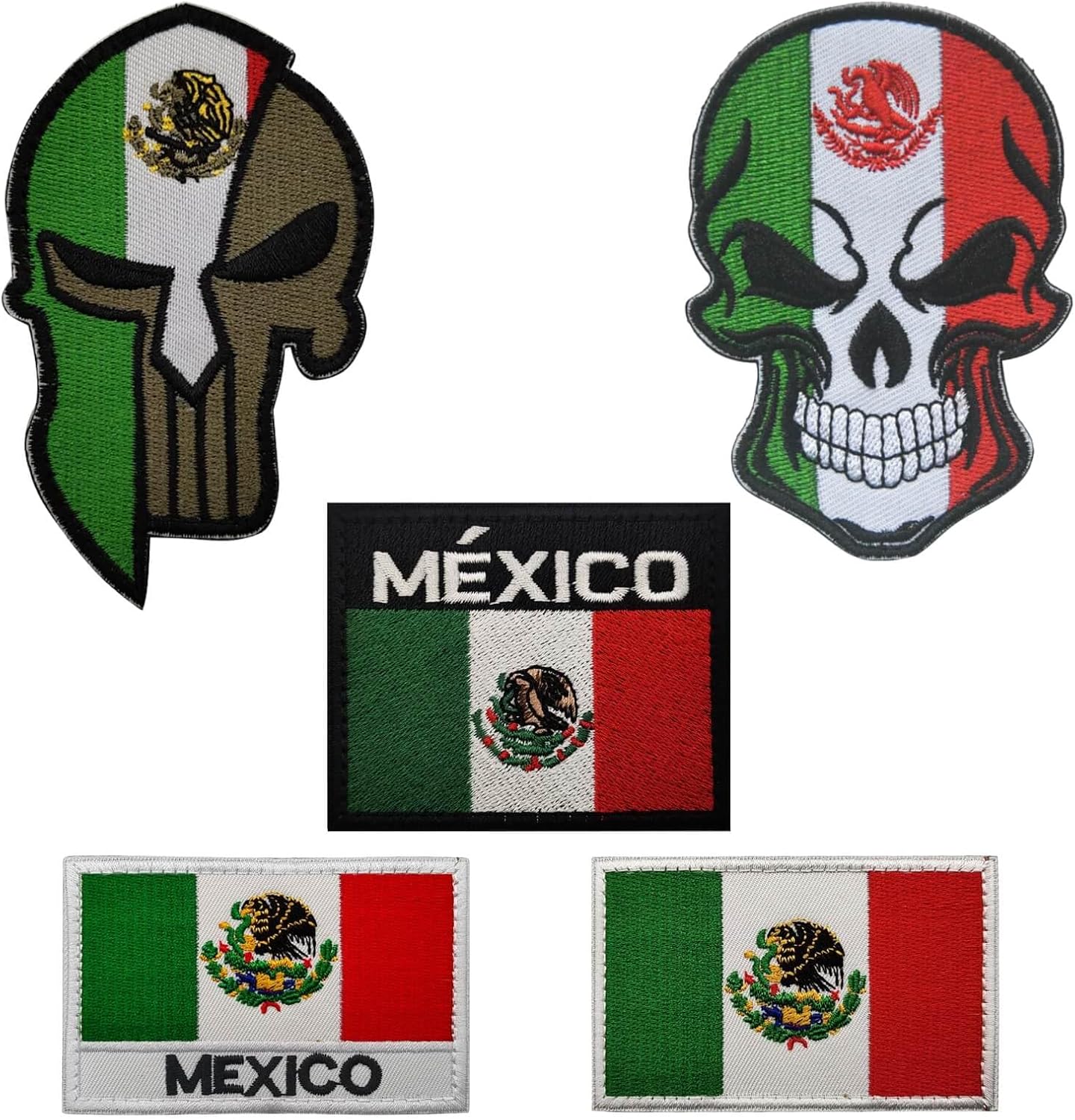 Amazon.com: KANGDAWEI 5PCS Mexican Flag Patch, Mexico Patches for Vest ...