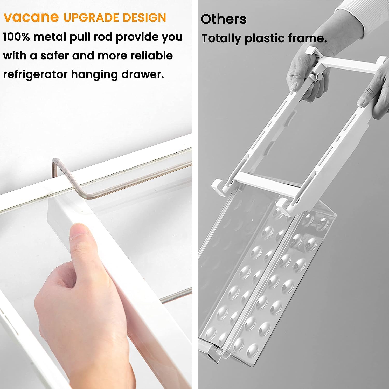 Snapklik.com : Vacane Deeper Refrigerator Drawers, Adjustable ...