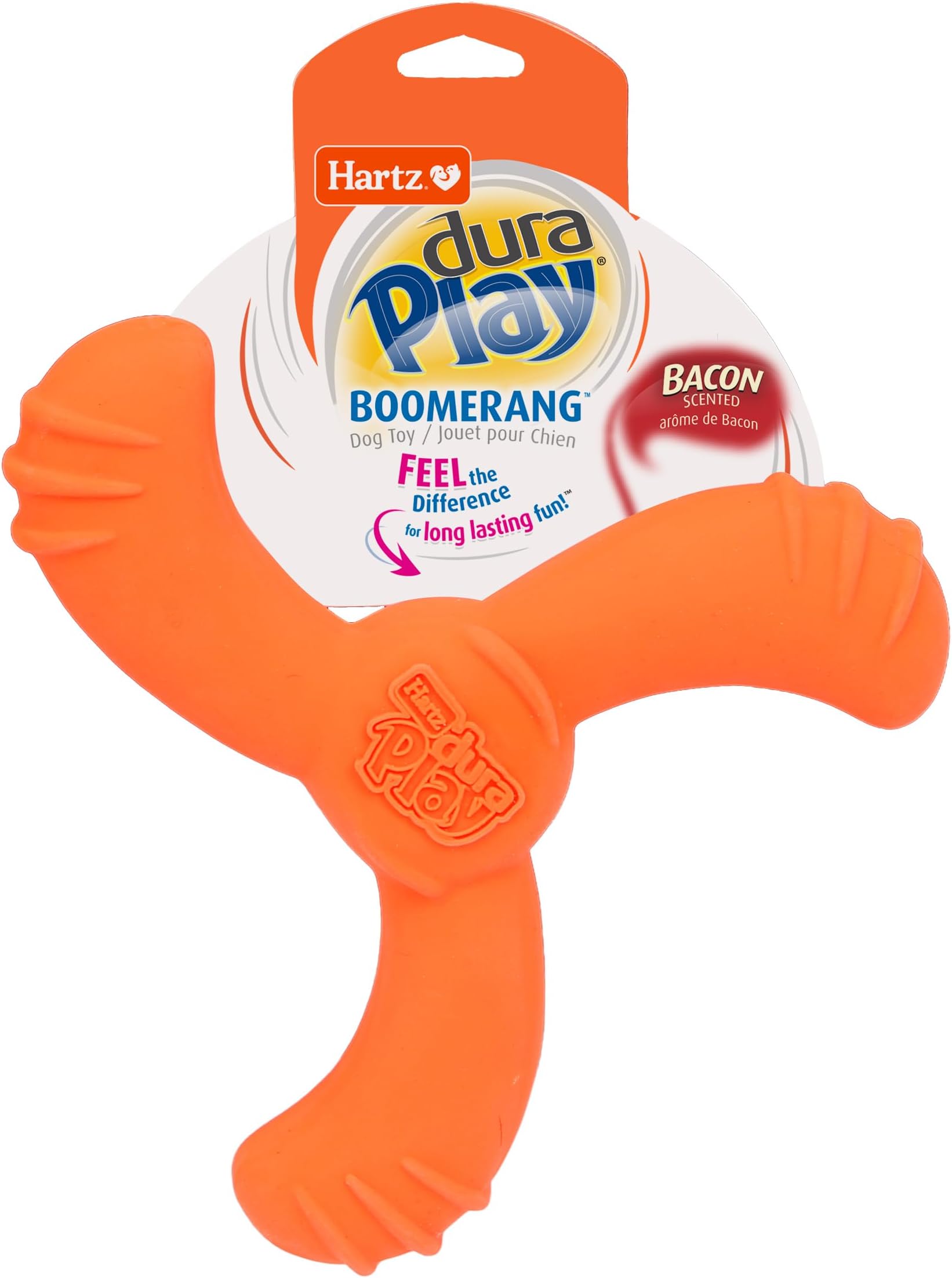 Hartz Dura Play Boomerang Disc Bacon-Scented Dog Toy, 1 Count : Amazon ...