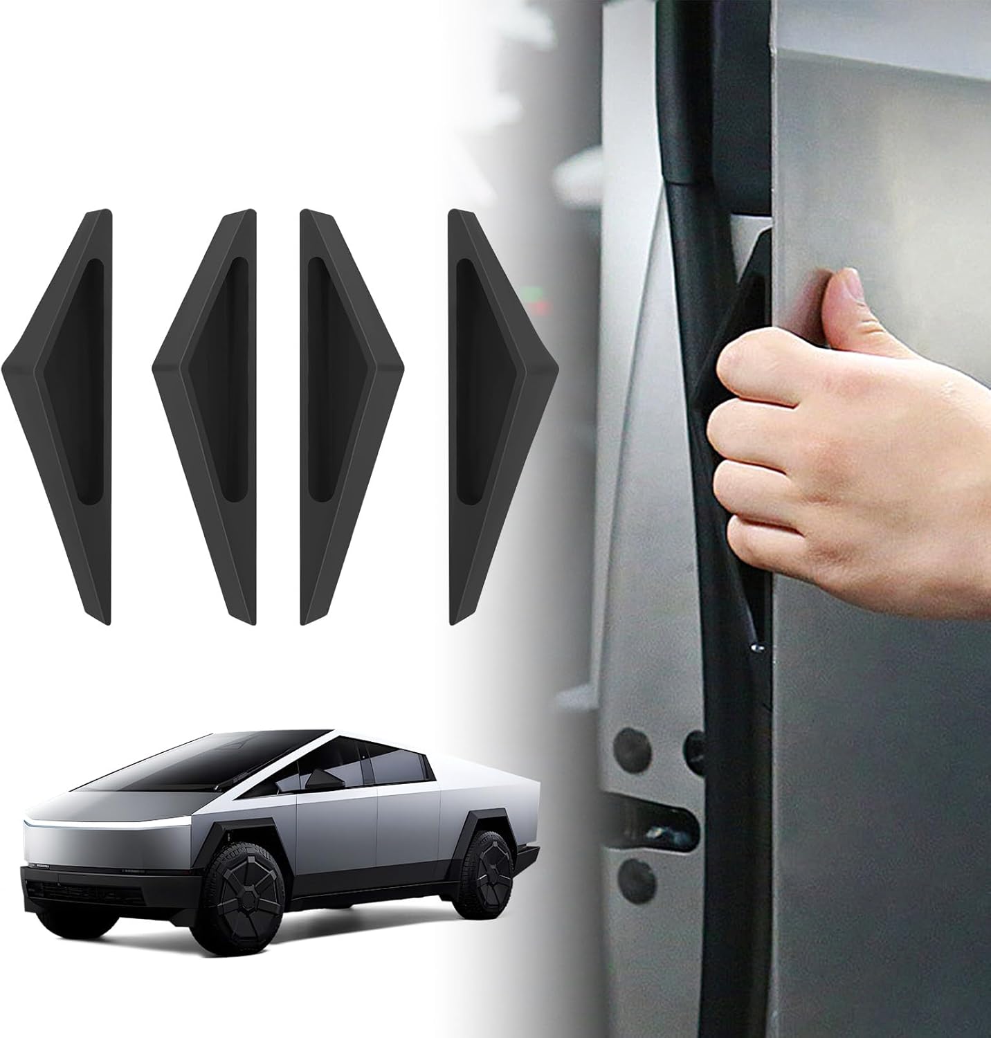 Amazon.com: cybtkcar Cybertruck Anti Fingerprint Door Handle Inserts ...