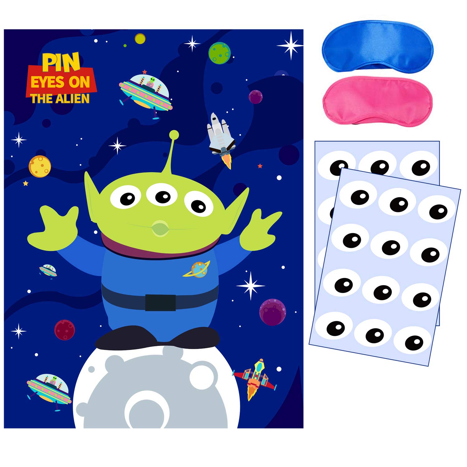 Toy Inspired Story Party Supplies, Pin Eyes On The Alien Party Games ...