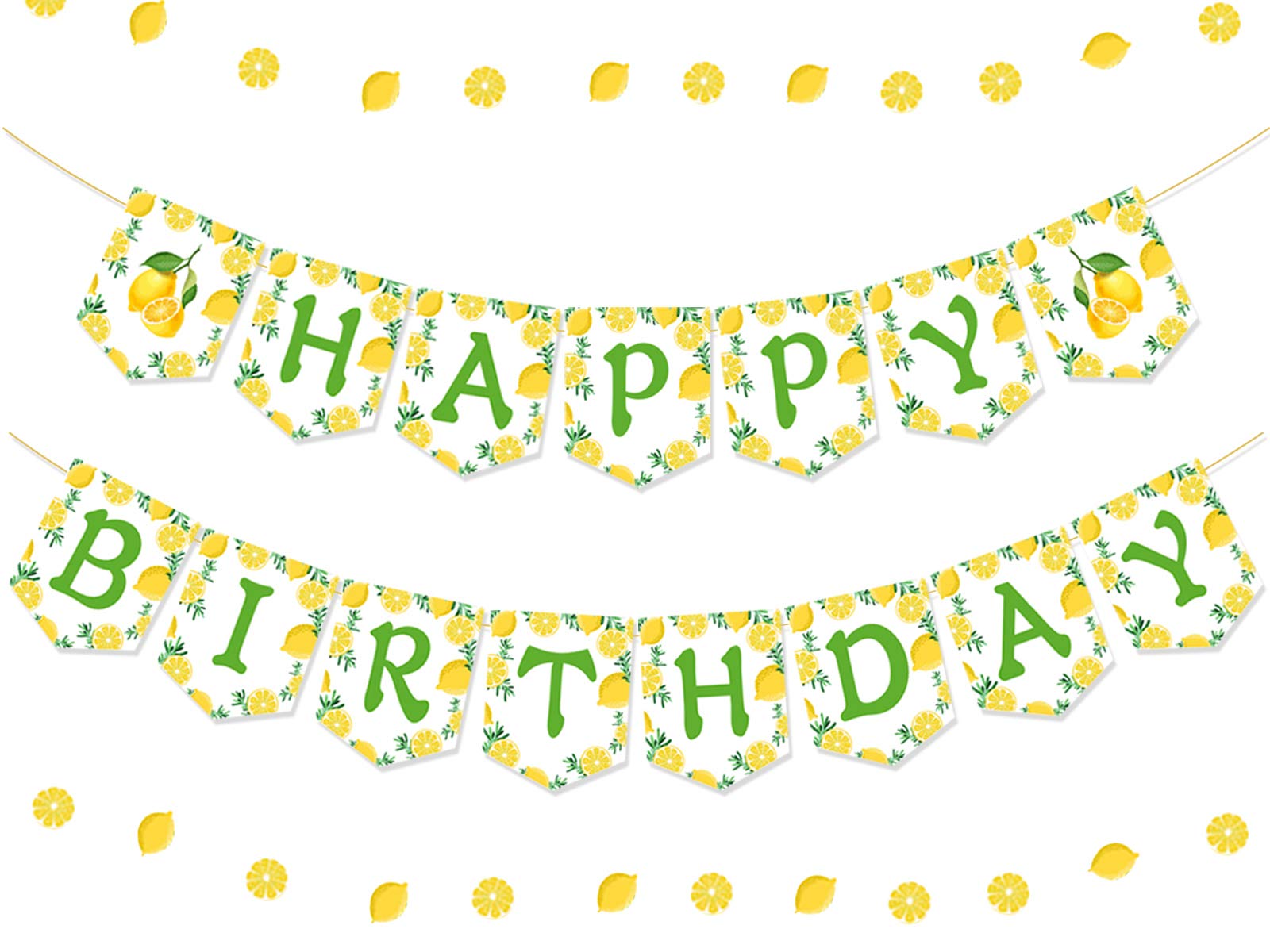 Buy Lemon Birthday Decorations Happy Birthday Banner with Lemon for ...