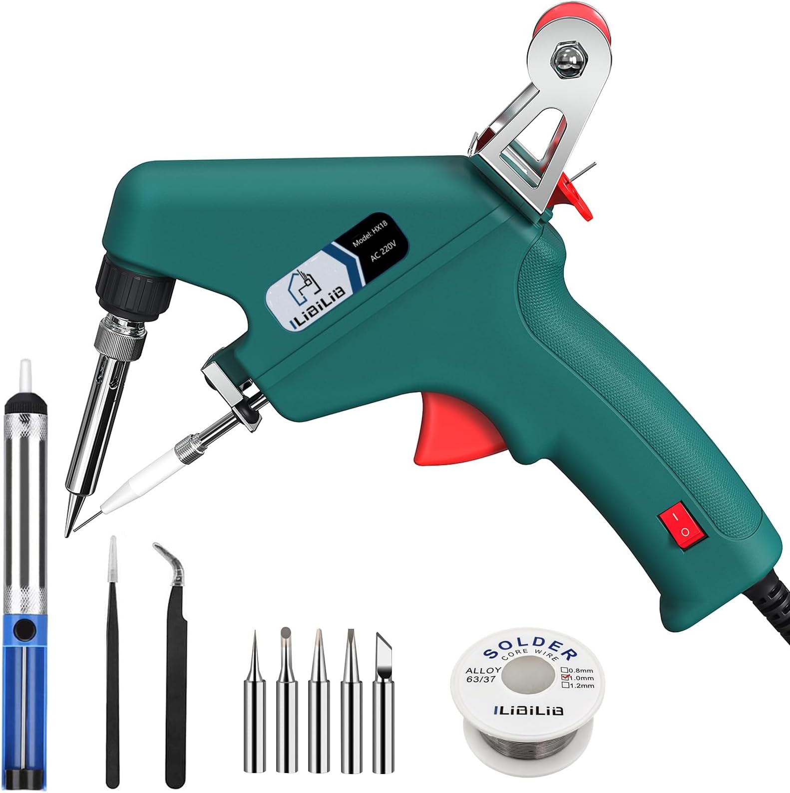 Amazon.com: Soldering Iron Kit, ILIBILIB 60W 110V Soldering Gun One-Hand Operation Welding Tool ...