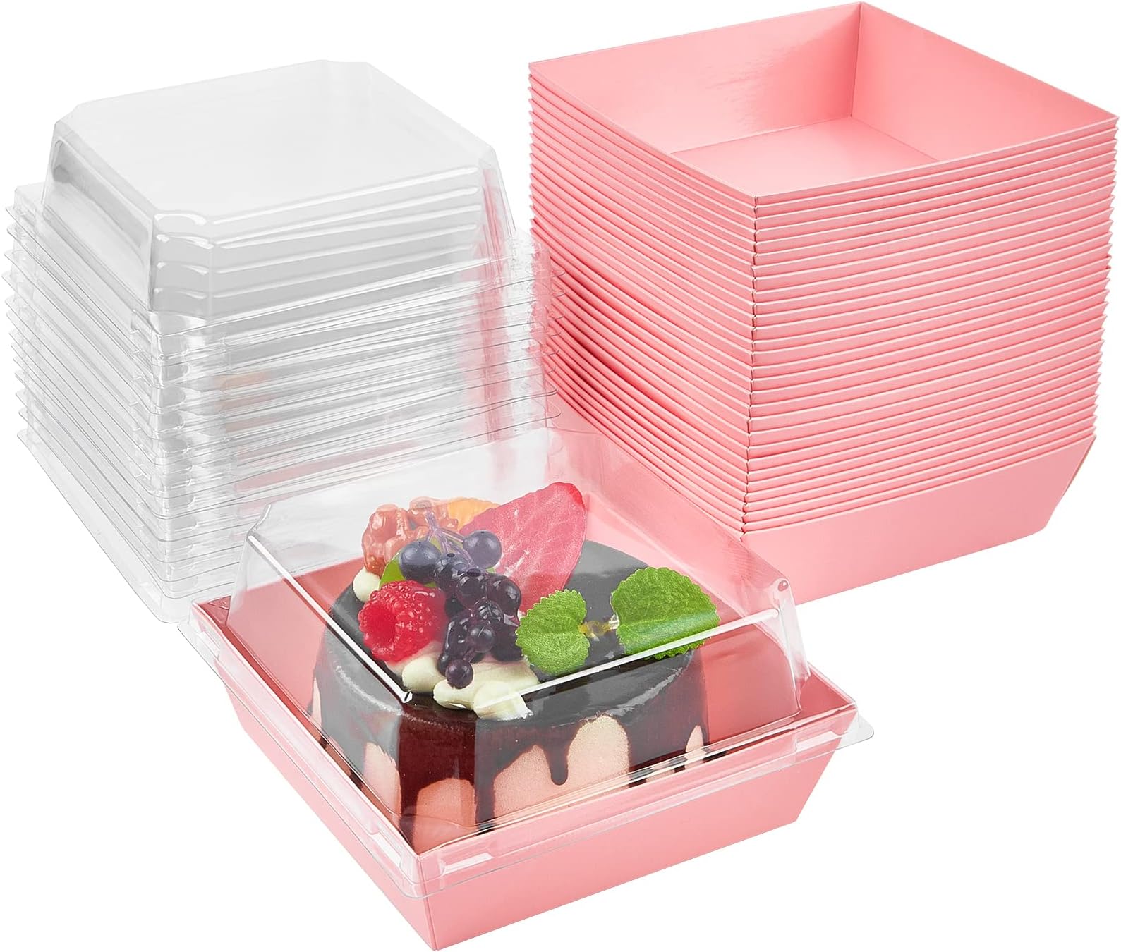 Amazon.com: HIMOMO 100 Pack Charcuterie Boxes with Clear Lids, 7.5 ...