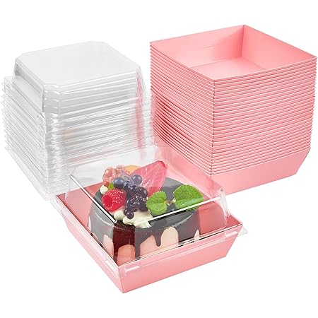 Amazon.com: Kucoele 50 Pack Charcuterie Boxes with Clear Lids, 4 Inches ...