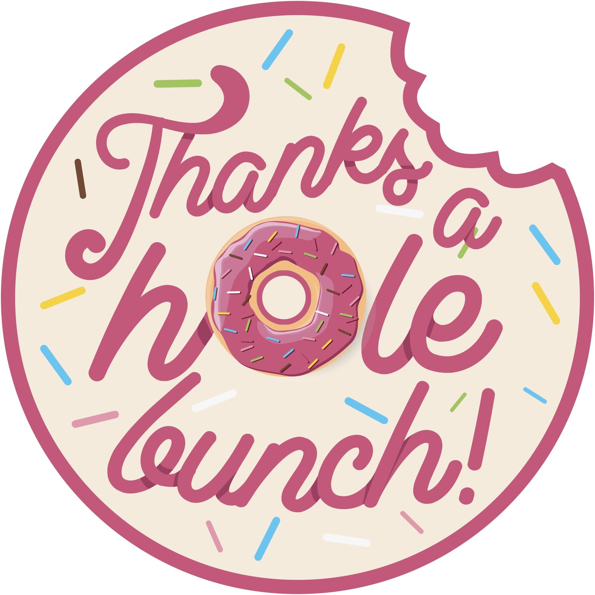 Amazon.com: Donut Grow Up Themed Birthday Thank You Sticker Labels for ...