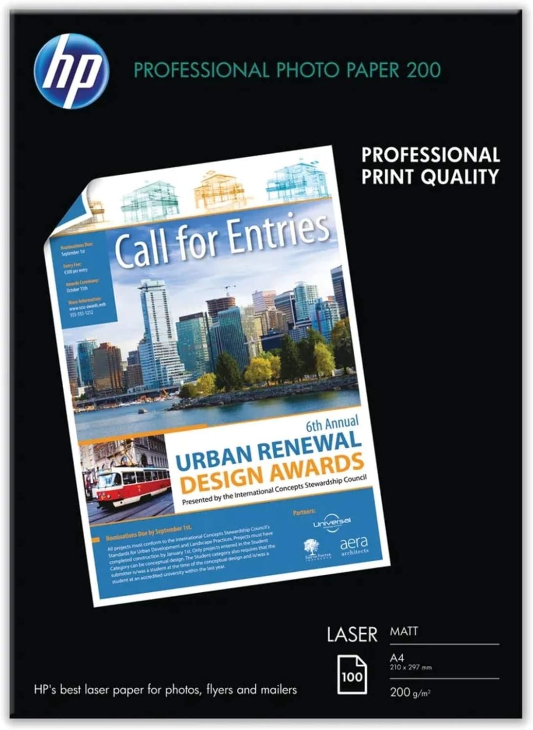 HP Q6550A, A4/210 x 297 mm, Professional Matt Laser Photo Paper, 200 ...