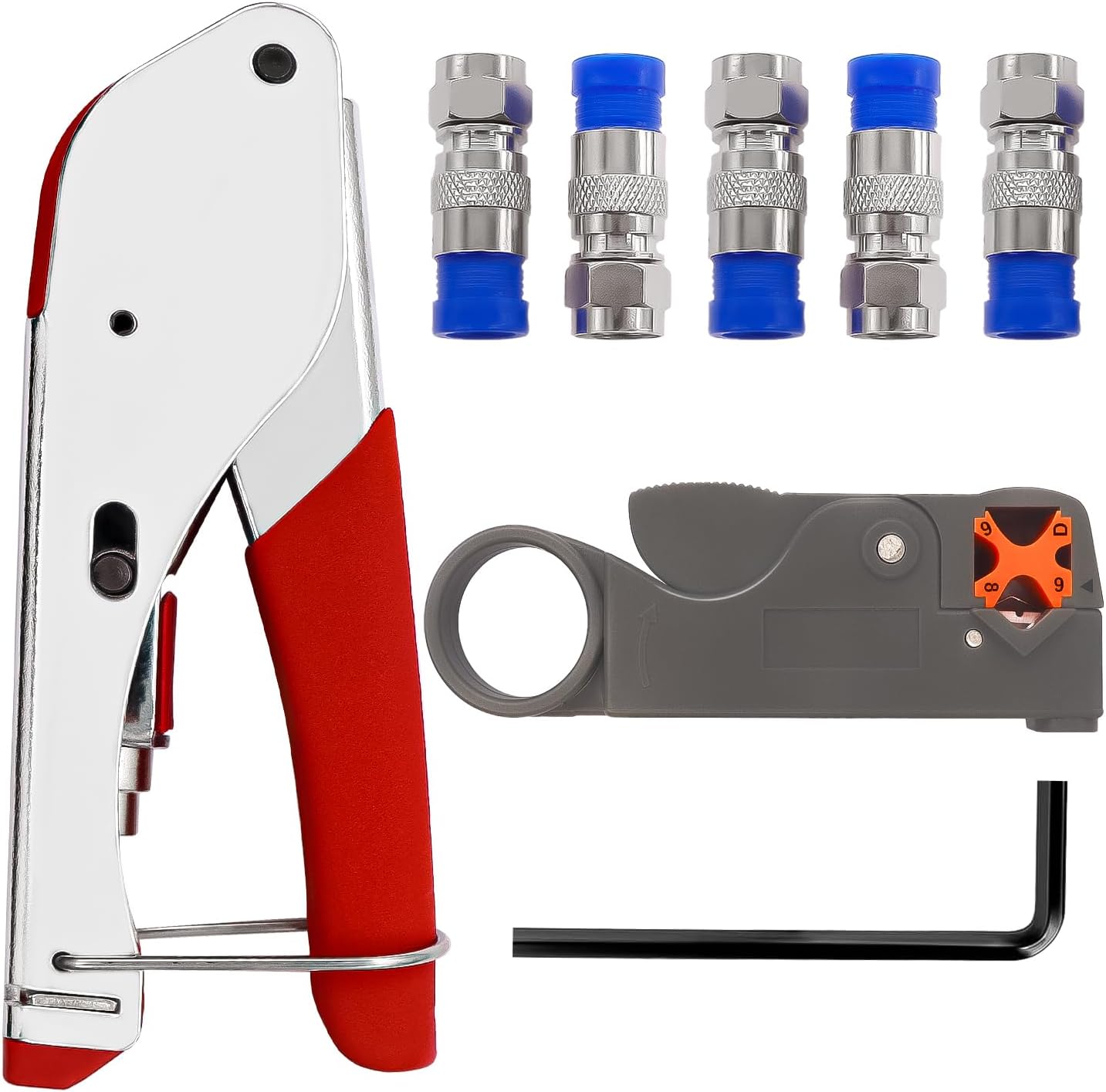 mxuteuk RG59 RG6 Coax Cable Crimper Tool Coaxial Compression Tool ...