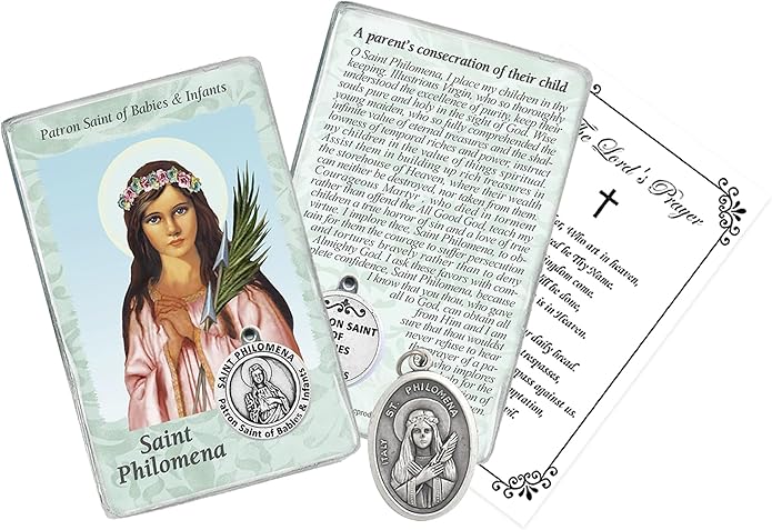 Amazon.com: Trendzeen Saint Philomena Card - Made in Italy Saint ...