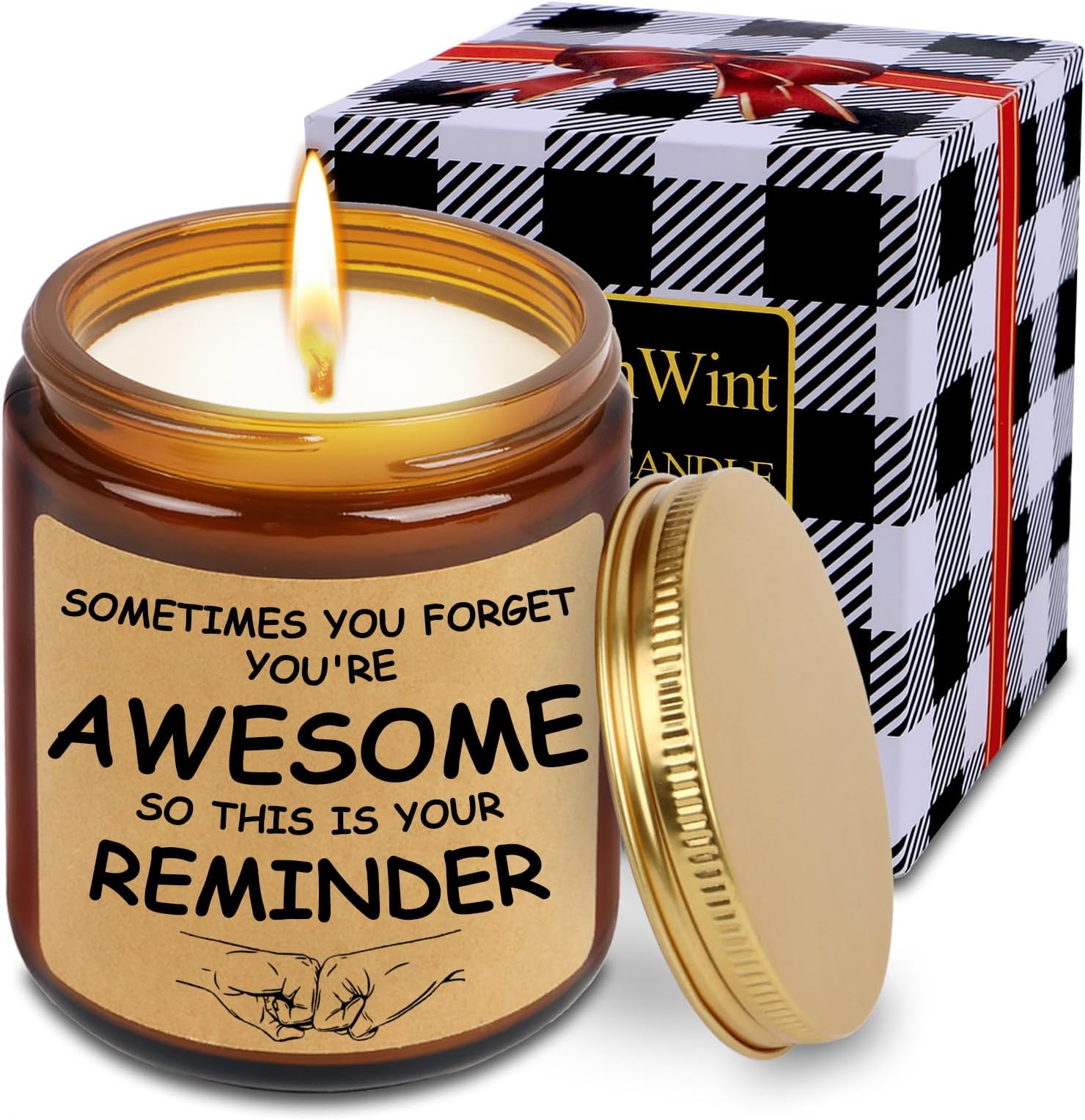 Amazon.com: BrightinWint Vanilla Scented Candles, Inspirational Candle ...