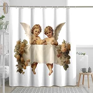 Amazon.com: TPHIHPT Angel Shower Curtain Cute Bathroom Sets Renaissance ...