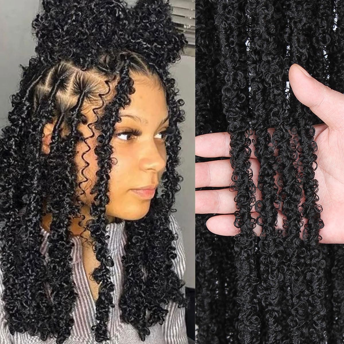 Amazon.com : 6 Packs 12 Inch Butterfly Faux Locs Crochet Hair for Black ...