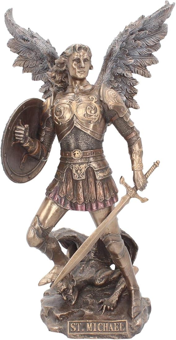 Nemesis Now Archangel Michael Figurine 38.5cm Bronze : Amazon.co.uk ...