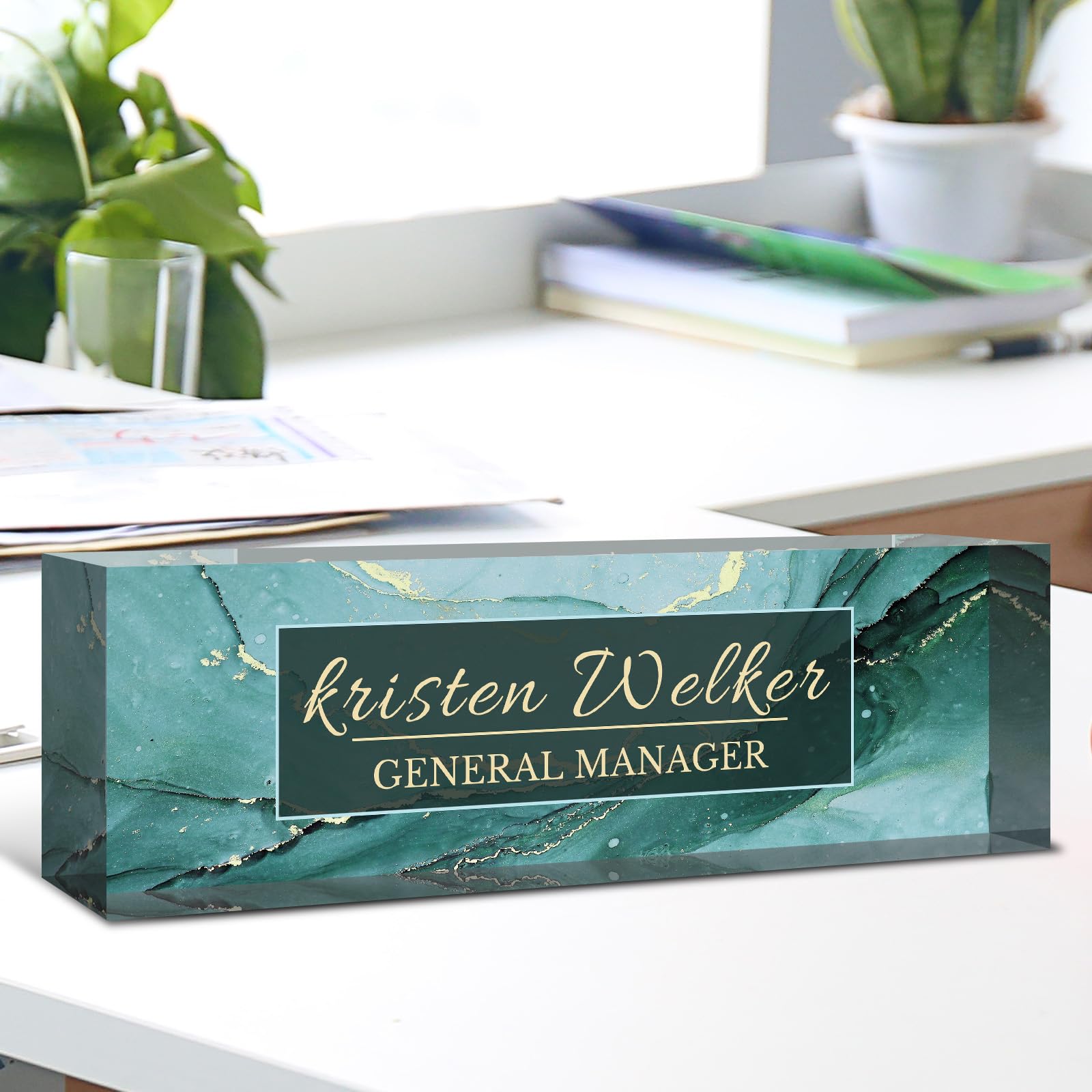 Customizable Name Plates For Desk Personalized Acrylic Desk Name Plate ...