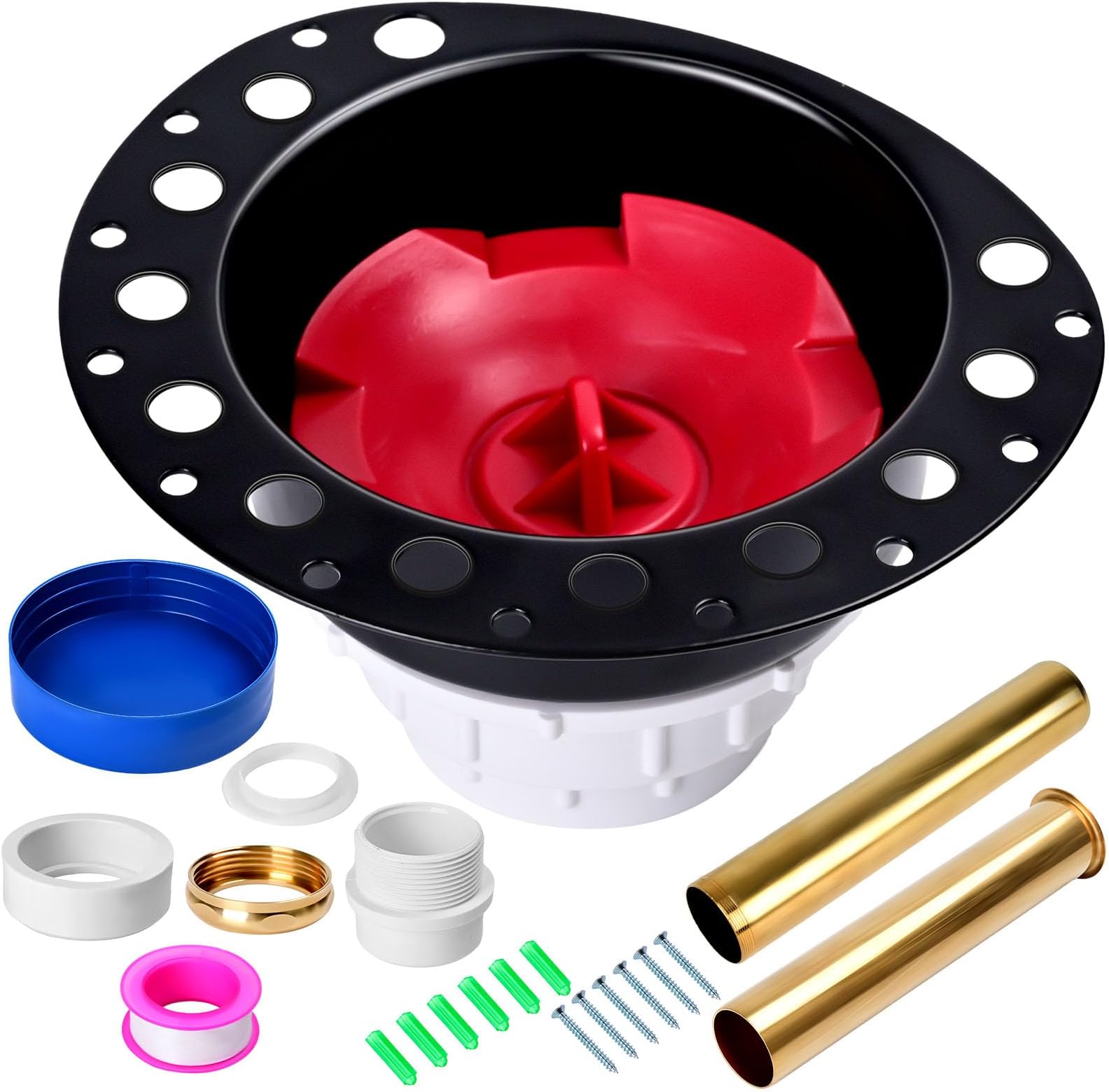 Freestanding Bathtub Tub Drain Rough-in Kit with Brass Tail Pipe and ...