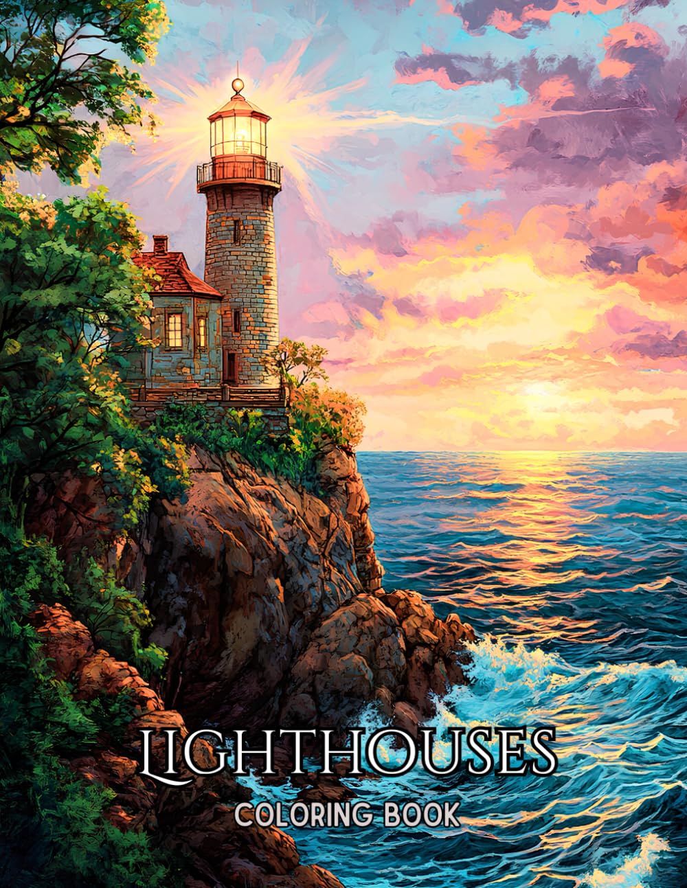Amazon.com: Lighthouses Coloring Book for Adults: 40 Beautiful ...