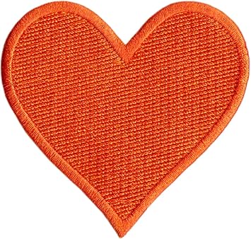 Amazon.com: Orange Heart - Embroidered Iron on Patch
