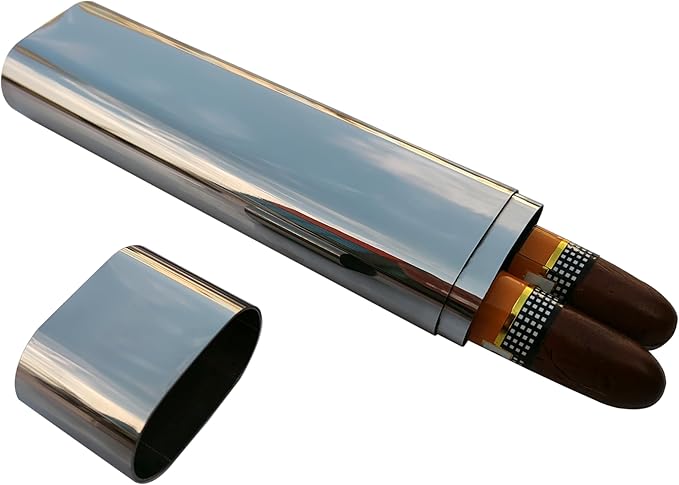 Amazon.com: CNFLASK Stainless Steel Cigar Case Cigar Tube Pocket Cigar ...
