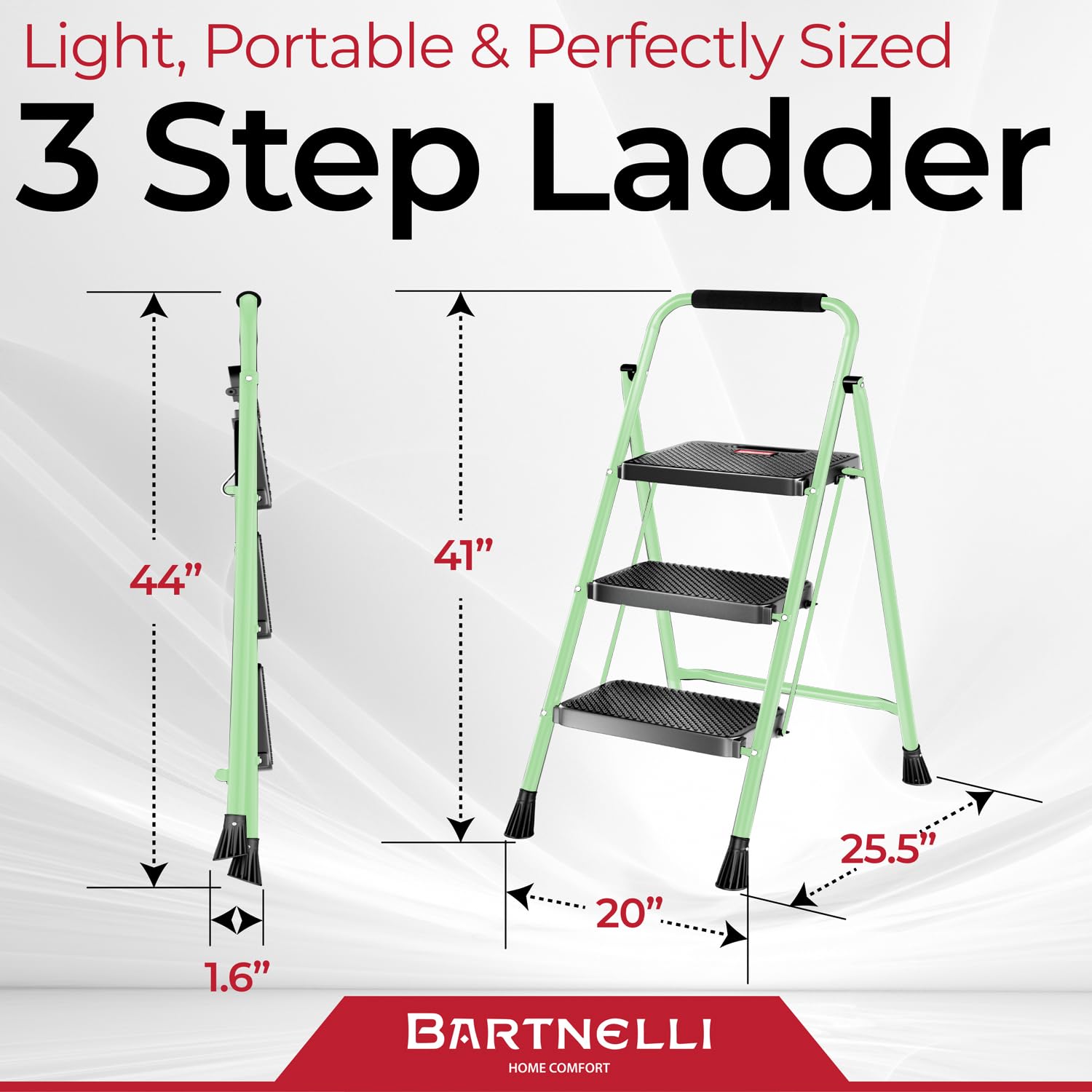Snapklik.com : Bartnelli Pro Luxury Step Ladder European Made 3 Step ...