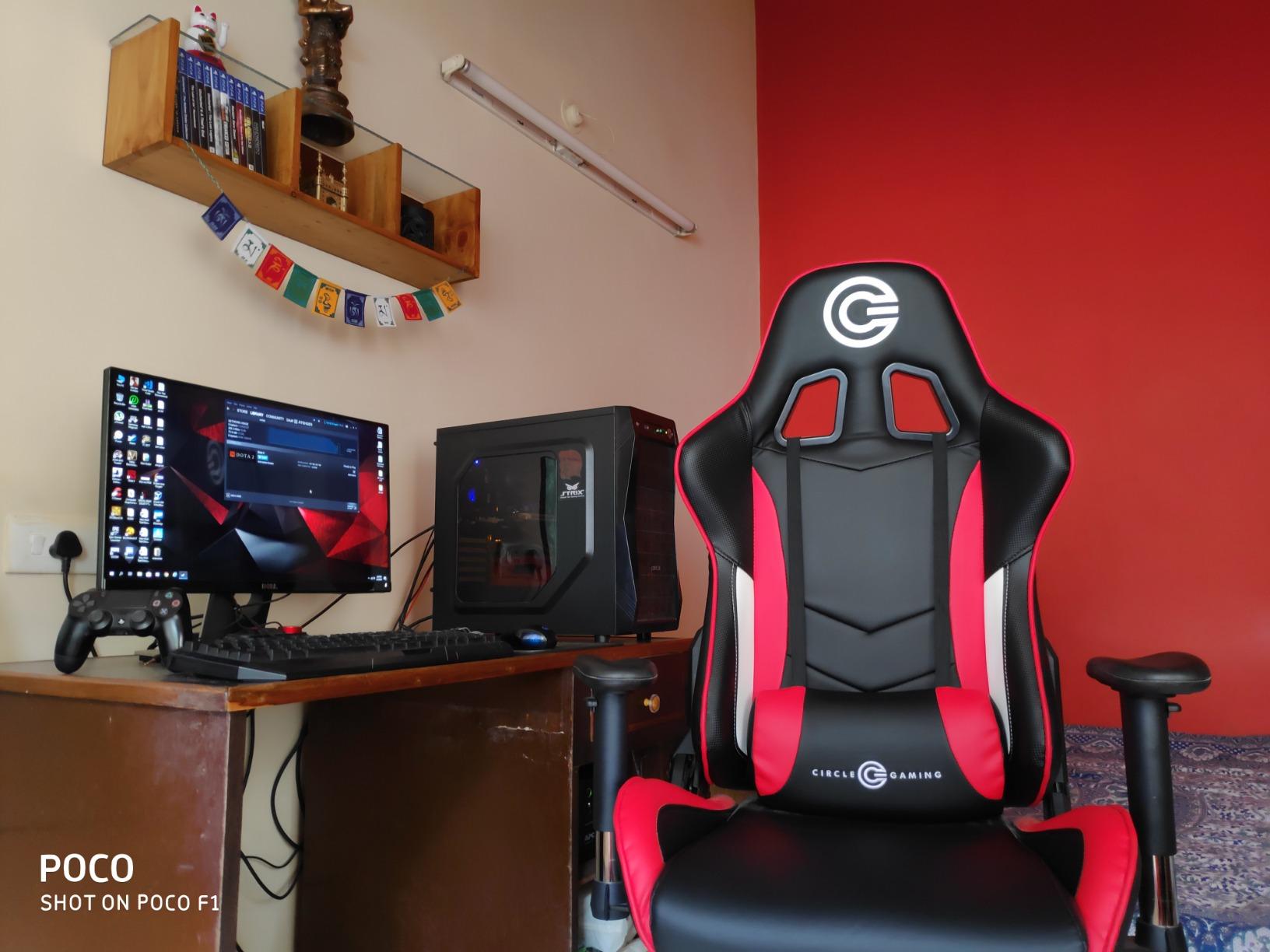 Circle Gaming CH60 Red Black All Moulded Foam with 2D ARM Rest Having ...