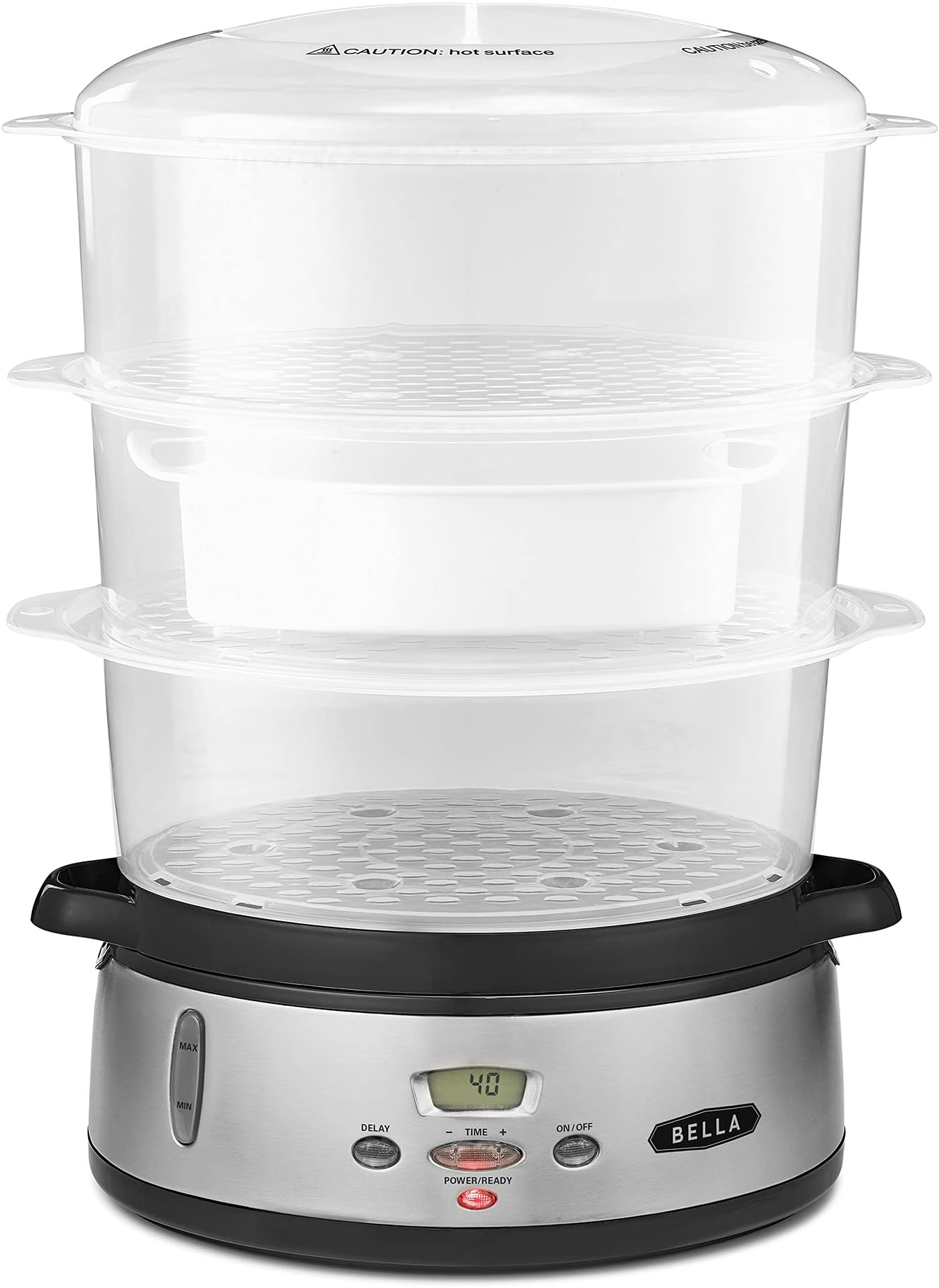 Amazon.com: Oster 5711 Electronic 2-Tier 6.1-Quart Food Steamer, White ...