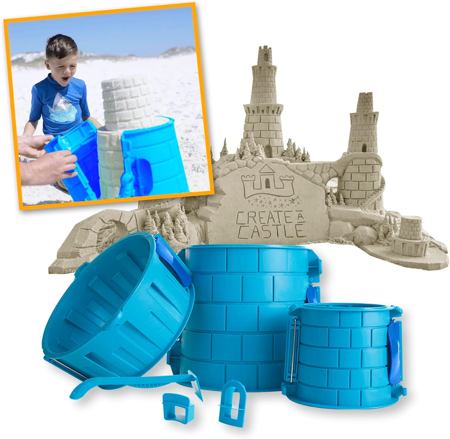 Amazon.com: Create A Castle Sandcastle Kit as Seen on Shark Tank, 6 ...