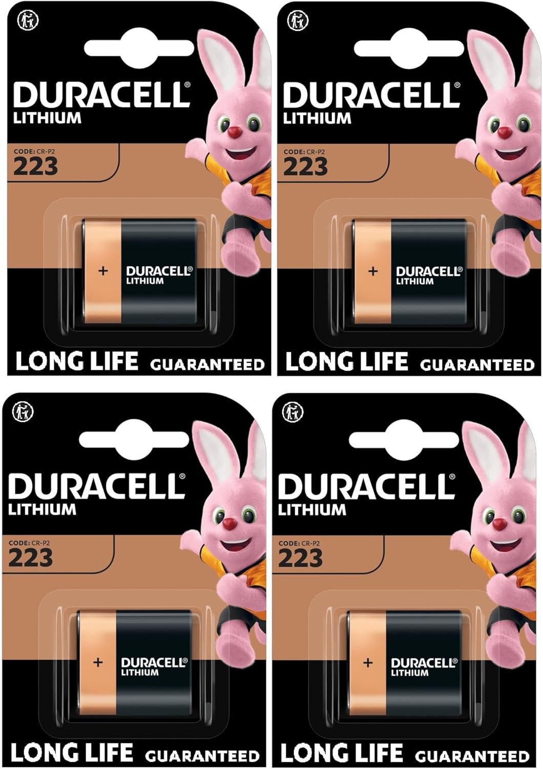 4 x Duracell 223 Lithium Batteries (4 Blister Packs of 1 Battery) 4 ...