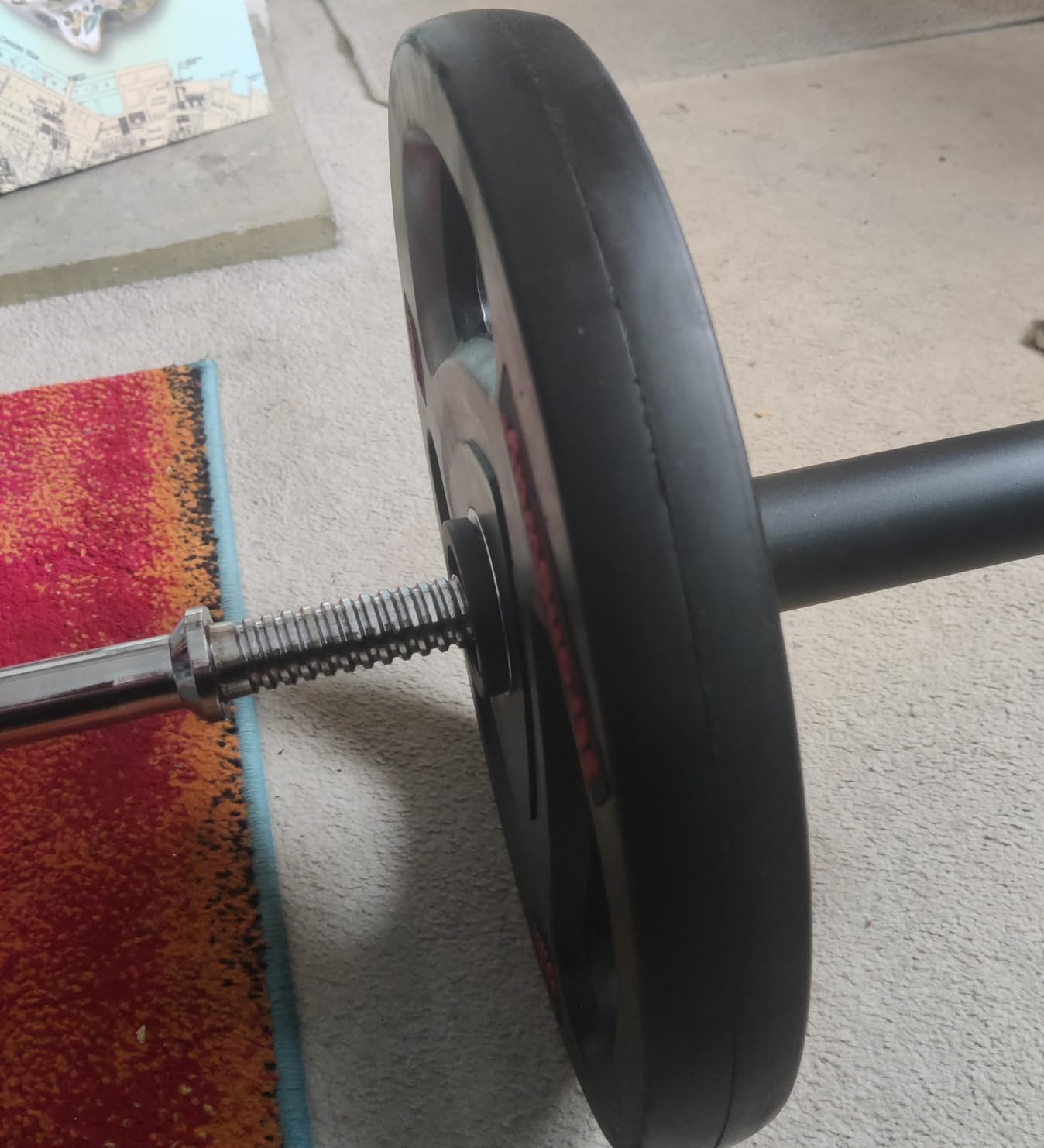 Strongway® Olympic 50KG 70KG 100KG Tri Grip Weight Plates Sets with 6FT ...