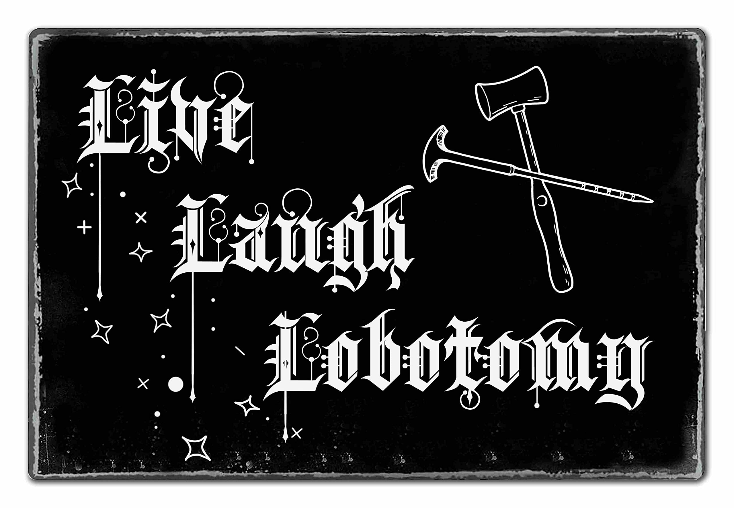 Amazon.com: Funny Dark Humor Goth Halloween Wall Decor Live Laugh ...