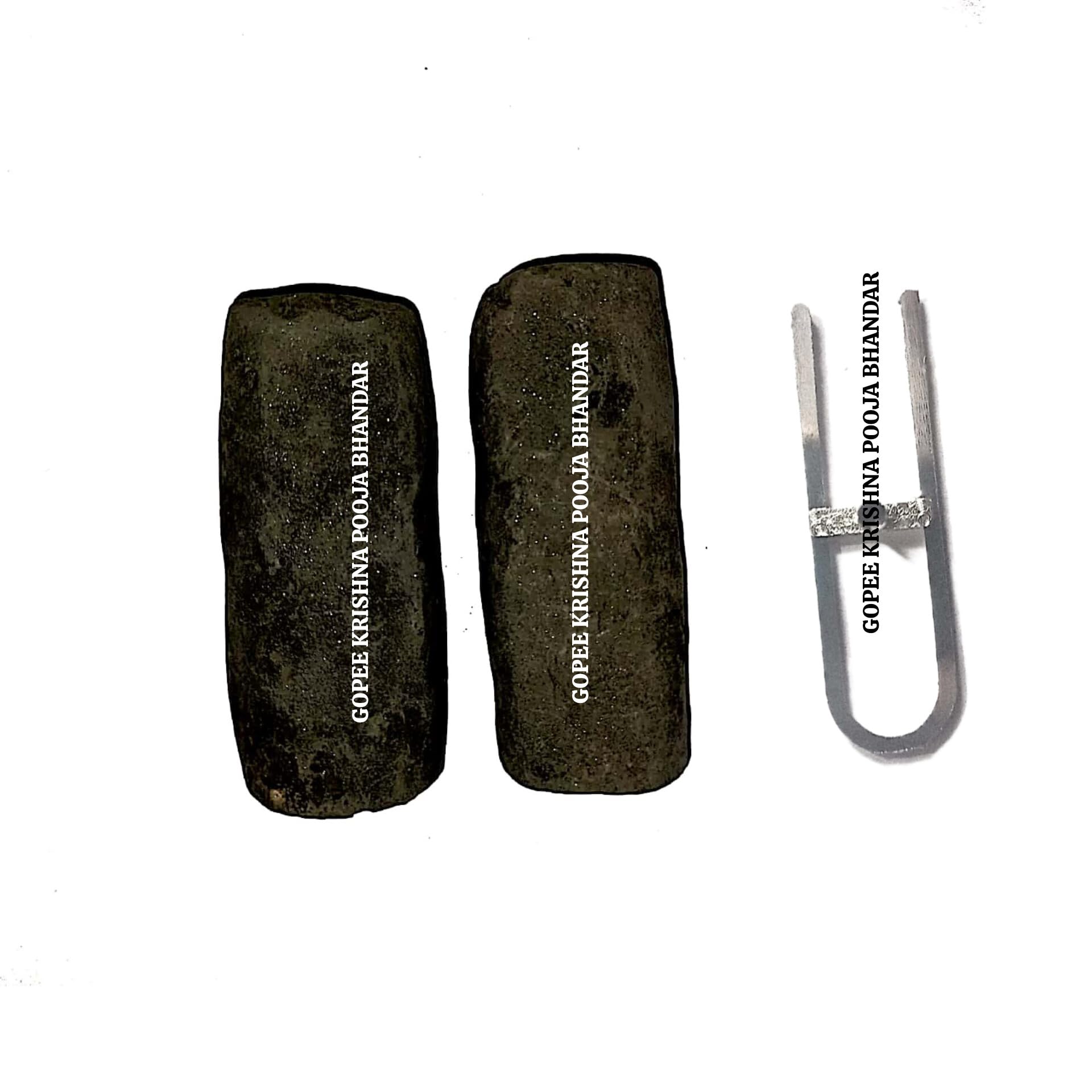 2 Pieces of Pure BRAJ Raj with a U-Shaped Tilak Stamp from VRINDAVAN ...