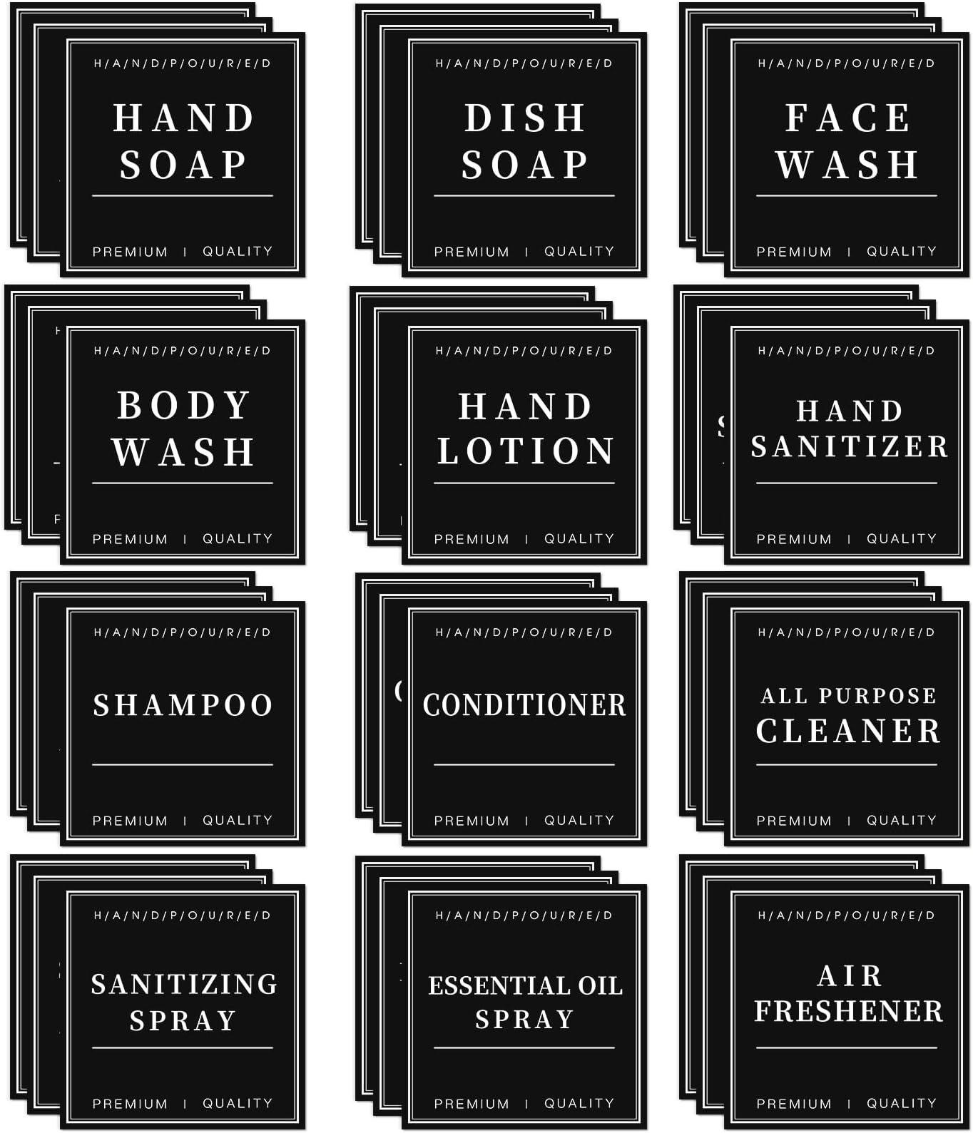 Amazon.com: HVSWLY 27PCS Waterproof Soap Labels for Glass/Plastic ...