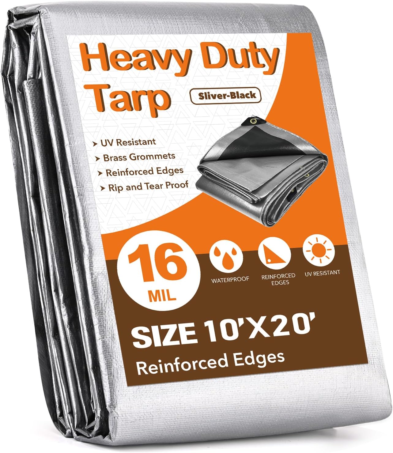 Amazon.com: Pattiumo Tarps Waterproof 10' X 20' Heavy Duty Tarp 16 Mil ...